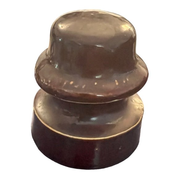 Unmarked | Accents | Vintage Brown Ceramic Electric Pole Insulator Made ...